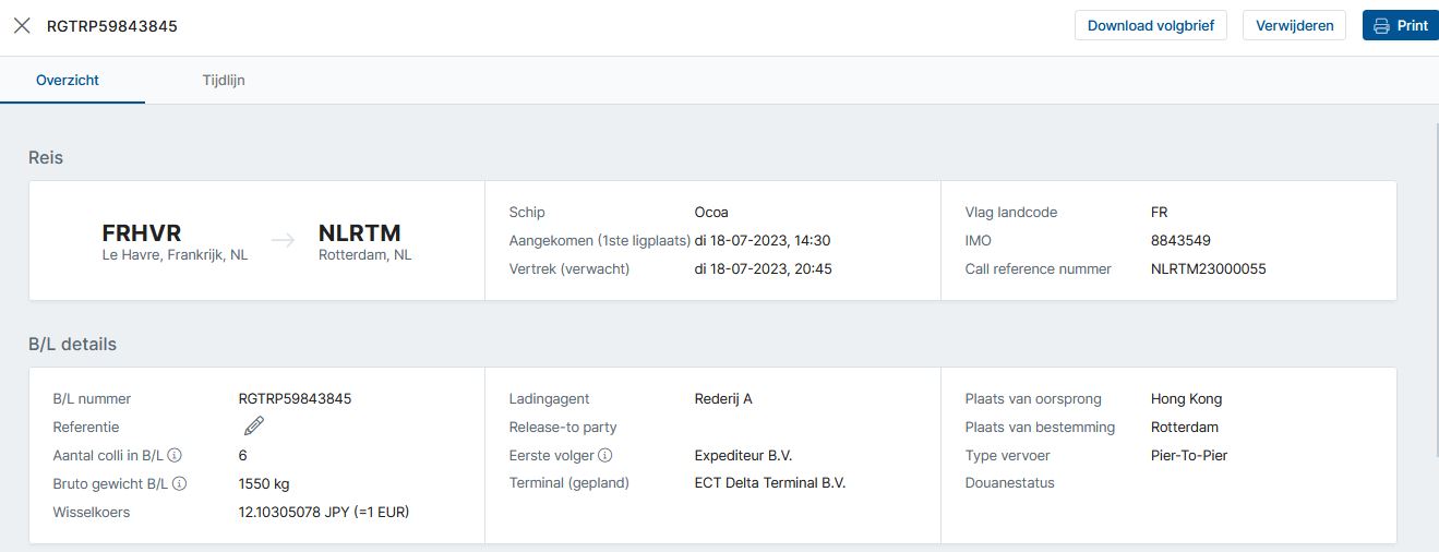 Handleiding | Cargo Controller - Portbase Support