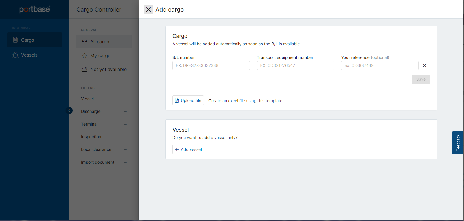 Handleiding Cargo Controller - Portbase Kenniscentrum