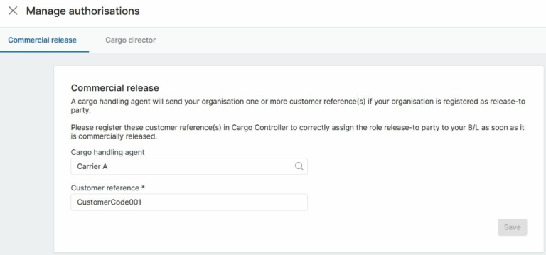 How can I register my customer code? - Portbase Kenniscentrum