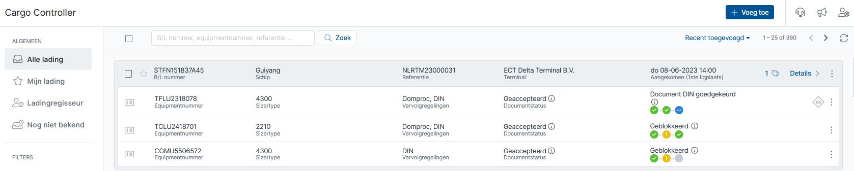 Handleiding | Cargo Controller - Portbase Support