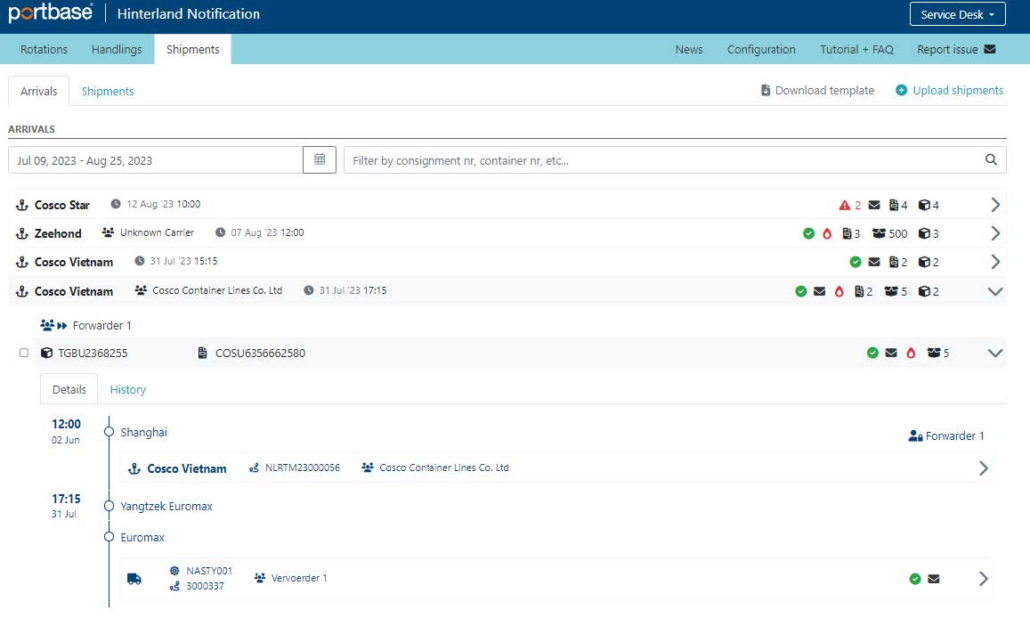Secure Chain nomination in Hinterland Container Notification - Portbase Kenniscentrum