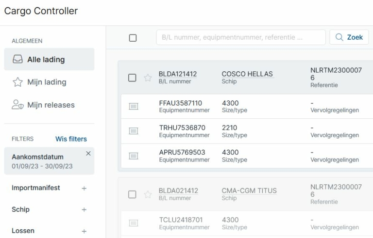 Kan ik B/L-data downloaden om in te lezen in mijn eigen systemen? - Portbase Kenniscentrum