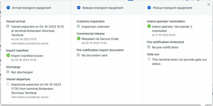 3. I don't see any terminal data in my B/Ls, how is that possible ...