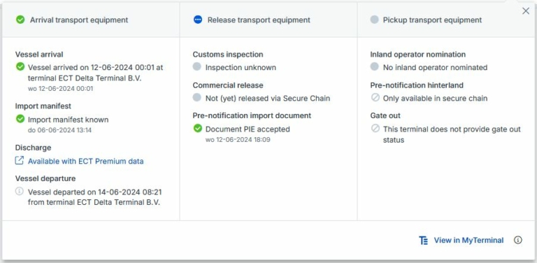 3. I don't see any terminal data in my B/Ls, how is that possible ...